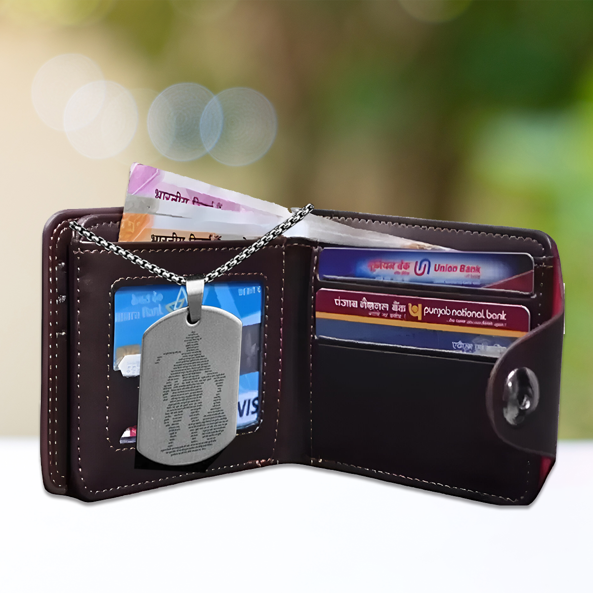 Wallet and Hanuman Chalisa Pendant with Chain Combo – Glamorizee