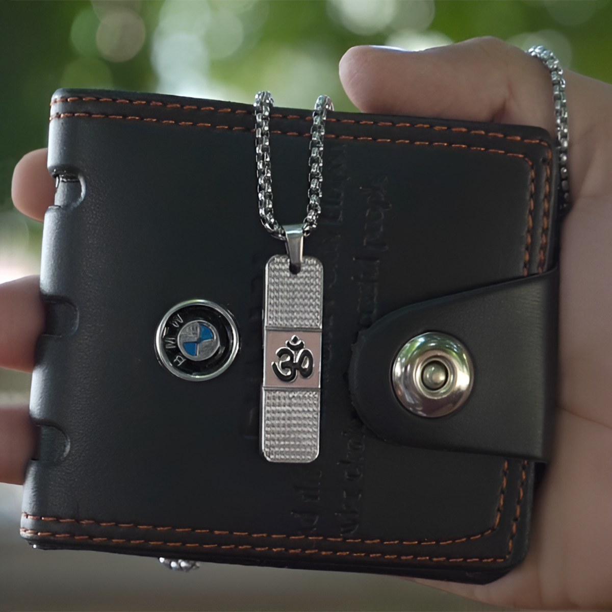Wallet and OM Pendant with Chain Combo – Glamorizee
