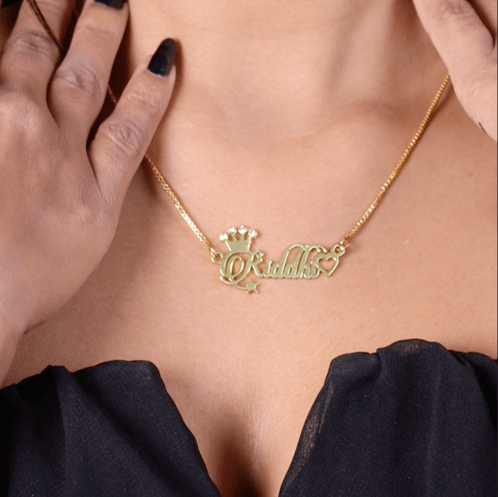 Diamond Single Name Necklace – Glamorizee