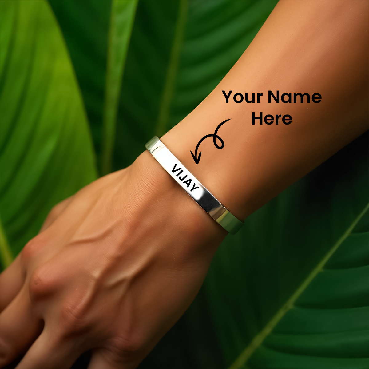 Silver Name Kada Bracelet – Glamorizee