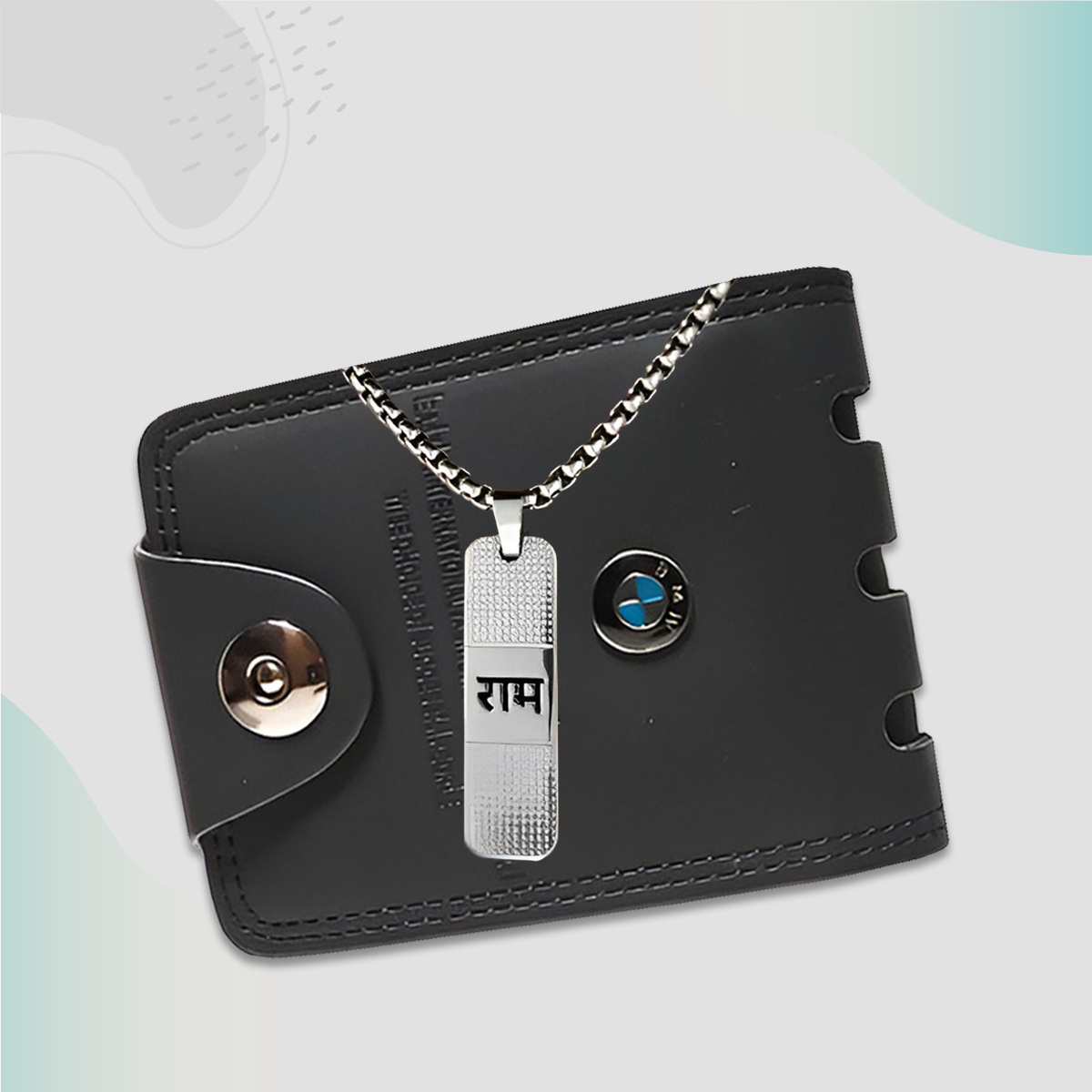 Wallet and Hanuman Chalisa Pendant with Chain Combo – Glamorizee